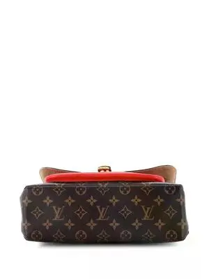 LOUIS VUITTON Marignan Handbag Monogram Canvas With Leather Shoulder Bag - Red