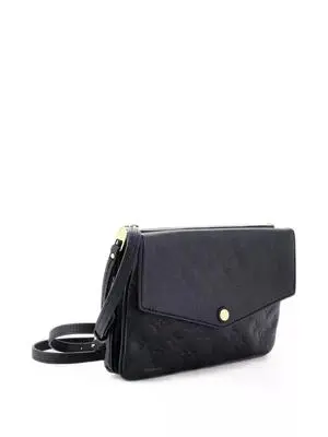 LOUIS VUITTON Twice Handbag Monogram Empreinte Leather Crossbody Bag - Black