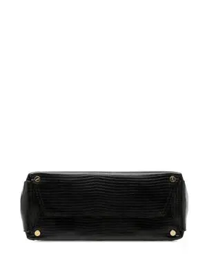 FERRAGAMO 2010-2026 Lizard Embossed Leather Satchel