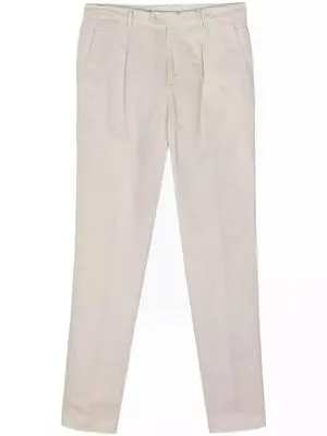 Brunello Cucinelli Pleat-detail Tapered Trousers - Neutrals