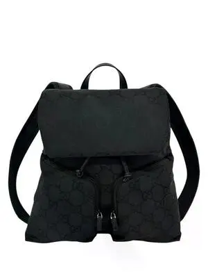 Gucci 20th Century Gg Canvas Backpack - Black