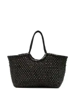Dragon Diffusion Nantucket Cactus Woven Leather Tote Bag - Brown