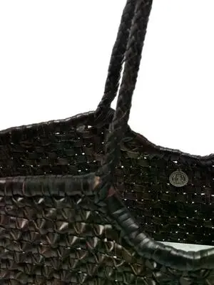 Dragon Diffusion Nantucket Cactus Woven Leather Tote Bag - Brown