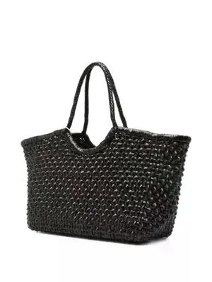 Dragon Diffusion Nantucket Cactus Woven Leather Tote Bag - Brown