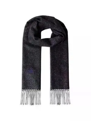 HACKETT  Twill Wool-cashmere Scarf - Grey