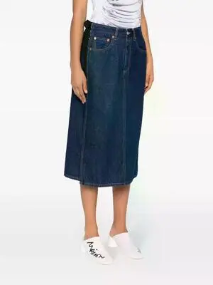 MAISON MARGIELA Denim Wrap Midi Skirt