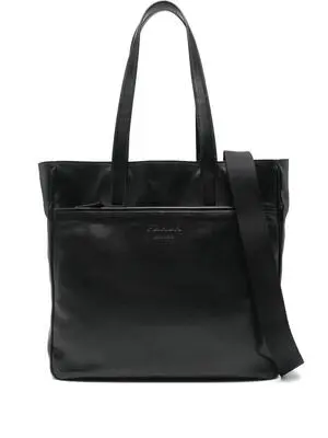 Prada Embossed-logo Shoulder Bag - Black