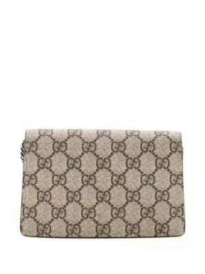 Gucci Dionysus Bag Gg Coated Canvas Super Mini Crossbody Bag - Brown