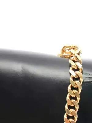 Celine 2000-2026 Shiny Calfskin Triomphe Claude Shoulder Bag - Black