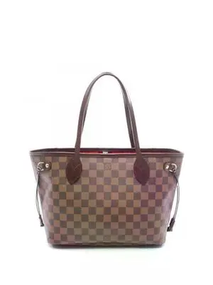 LOUIS VUITTON 2009 Damier Ebene Neverfull Pm Tote Bag - Brown