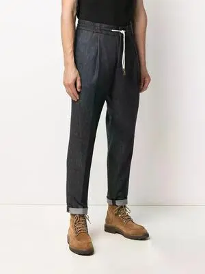 Brunello Cucinelli Drawstring Straight-leg Trousers