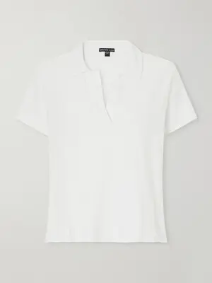 JAMES PERSE Cotton-piqué Polo Shirt - White