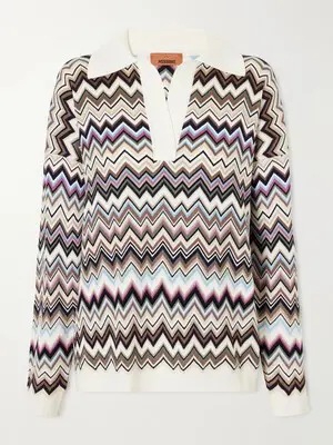 Missoni Striped Knitted Polo Sweater - Multi