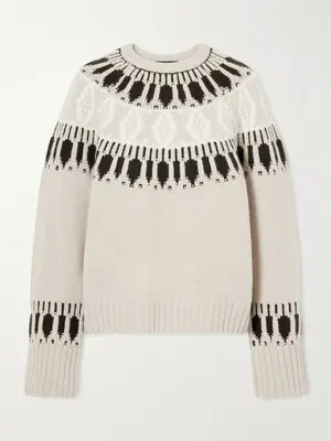 Arch4 Jackson Fair Isle Cashmere Sweater - Neutrals