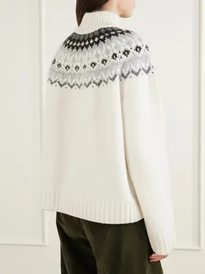 Arch4 Saint Gervais Fair Isle Cashmere Half-zip Sweater