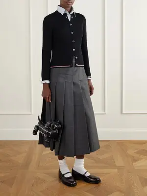 Thom Browne Ribbed Merino Wool Cardigan