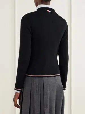 Thom Browne Ribbed Merino Wool Cardigan