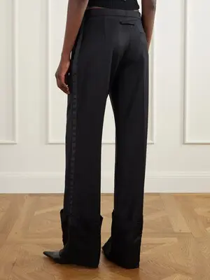 JEAN PAUL GAULTIER Wool-twll Wide-leg Pants