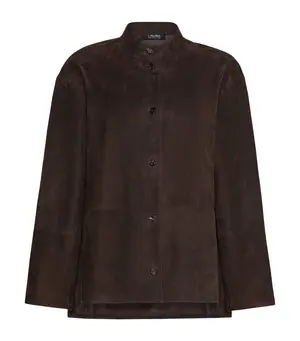 Max Mara Suede Stand-collar Jacket