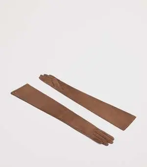 Max Mara Suede Long Gloves