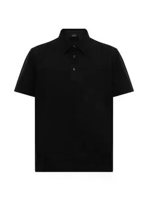 Brioni Essential Embroidered-logo Polo Shirt - Black