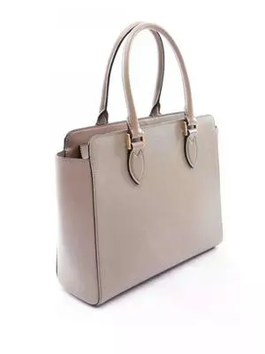 Prada 2010-2026 Small City Calf Trimmed Saffiano Top Handle Bag Satchel
