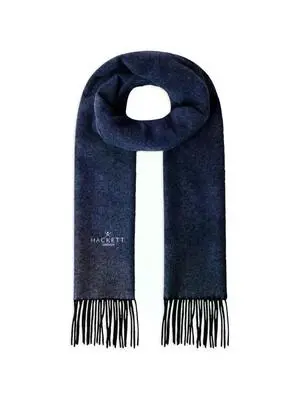 HACKETT  Fringed Scarf - Blue