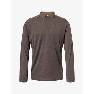Veilance Contrast Frame Polo Wool-blend Top