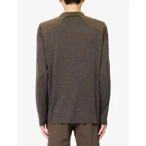 Veilance Contrast Frame Polo Wool-blend Top