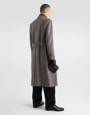 Dolce & Gabbana Double-breasted Cashmere Coat Coats And Jackets - Grey