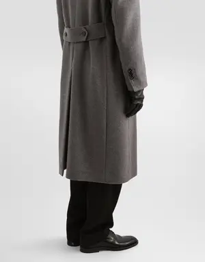 Dolce & Gabbana Double-breasted Cashmere Coat Coats And Jackets - Grey