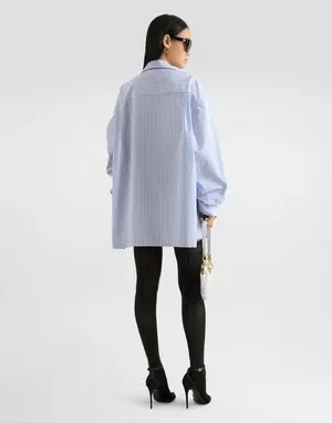 Dolce & Gabbana Striped Poplin Culottes Pants And Shorts