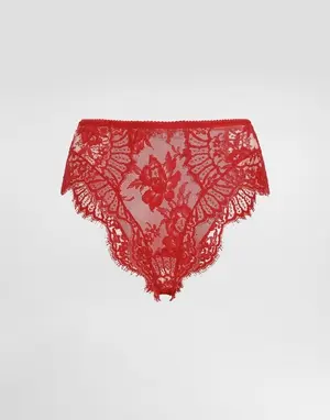 Dolce & Gabbana High-waisted Lace Briefs Underwear - Red