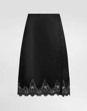 Dolce & Gabbana Satin Skirt Collection Silk