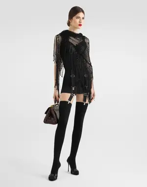 Dolce & Gabbana Viscose Crochet Shawl Collection