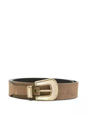 DA.D Suede Western-style Belt - Brown
