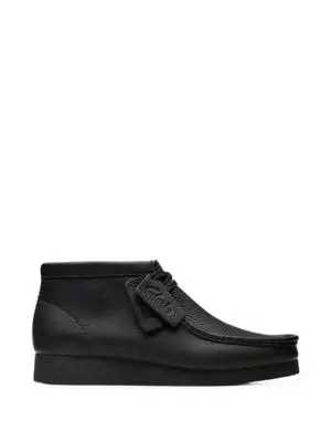 Clarks Wallabee Evo Bt Leather Desert Boots - Black
