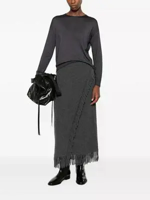 AROVESCIO Fine-knit Drop-shoulder Top