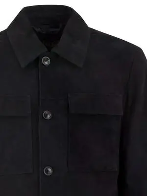 Herno Bottom-down Suede Jacket