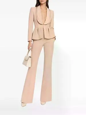 Elisabetta Franchi Satin-trim Peplum Jacket