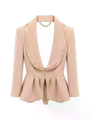 Elisabetta Franchi Satin-trim Peplum Jacket