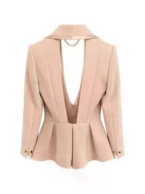 Elisabetta Franchi Satin-trim Peplum Jacket