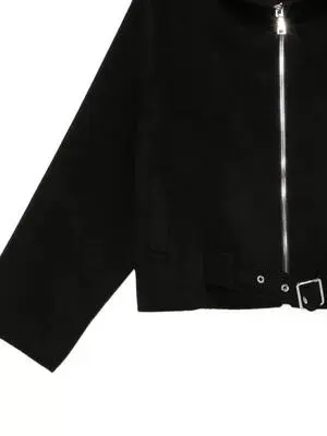 Seventy Belted Ribbed-collar Jacket