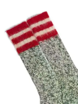 Dsquared2 Striped-trim Marl Socks - Grey