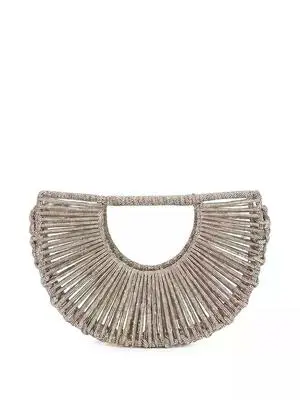 HIBOURAMA Demetra Crystal-embellished Clutch Bag - Silver