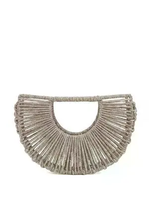 HIBOURAMA Demetra Crystal-embellished Clutch Bag - Silver