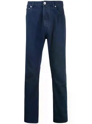 Brunello Cucinelli Slim-cut Cotton Jeans - Blue