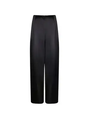 DANAME Pleated Satin-finish Trousers