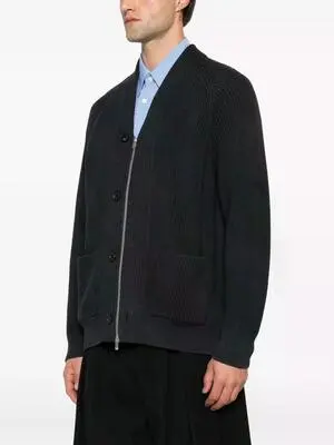 Comme Des Garçons Ribbed-knit Zip-up Cardigan