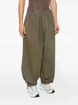 ENTIRE STUDIOS Elasticated Drawstring-hem Trousers - Green
